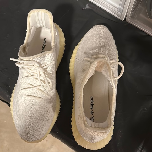 adidas | Shoes | Adidas Yeezy Boost Cream Sneakers | Poshmark